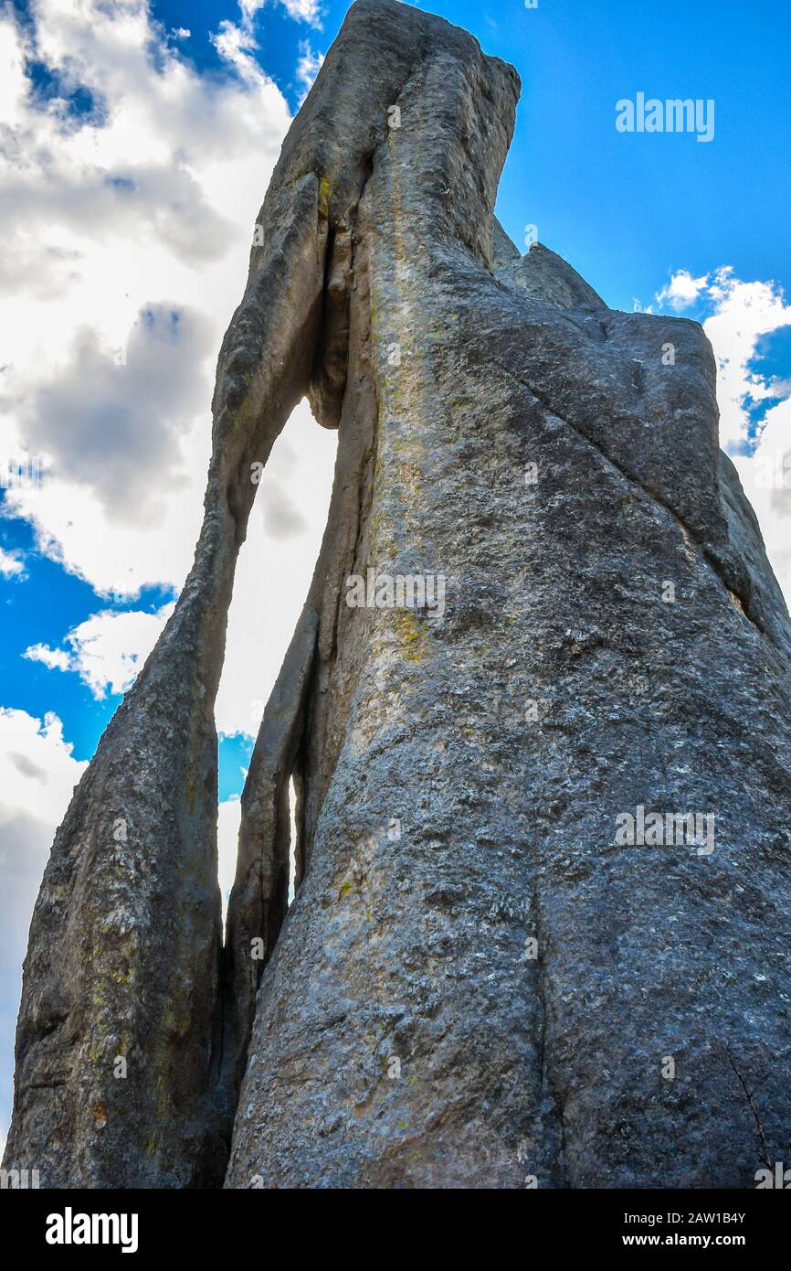 The Needles Eye rock formation in Custer State Park, South Dakota Stock ...