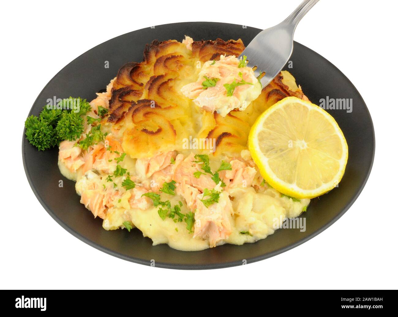 Plated fish pie Cut Out Stock Images & Pictures - Alamy