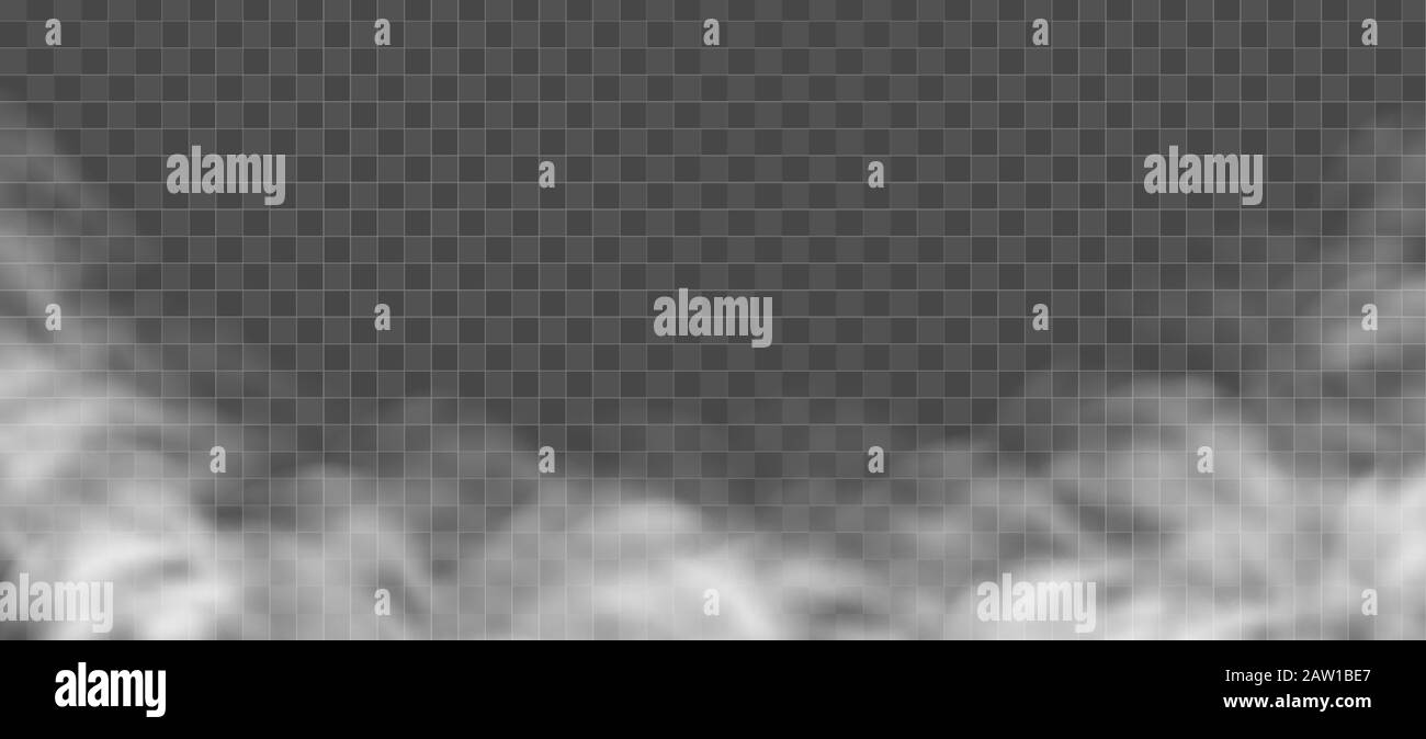 Fog or smoke isolated on transparent background. Realistic smog, haze ...