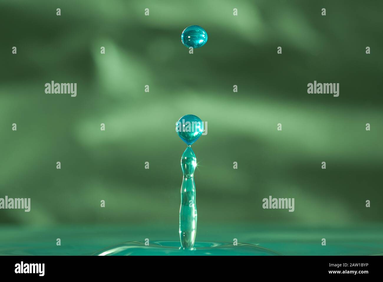 Water droplets photography made with medicine dropper and one external ...