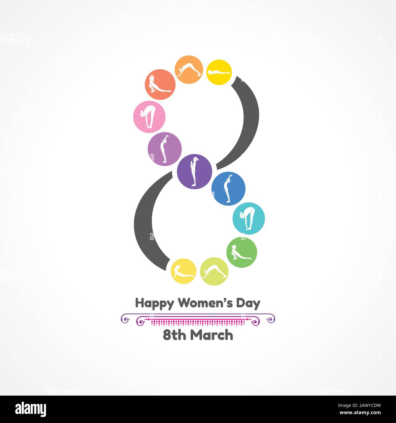 Illustration for International Womens day- 8 March Stock Vector Image ...