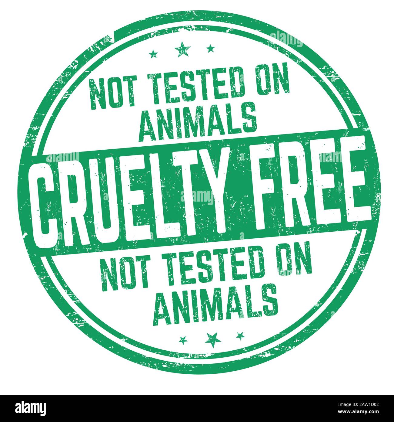 Cruelty free sign or stamp on white background, vector illustration ...