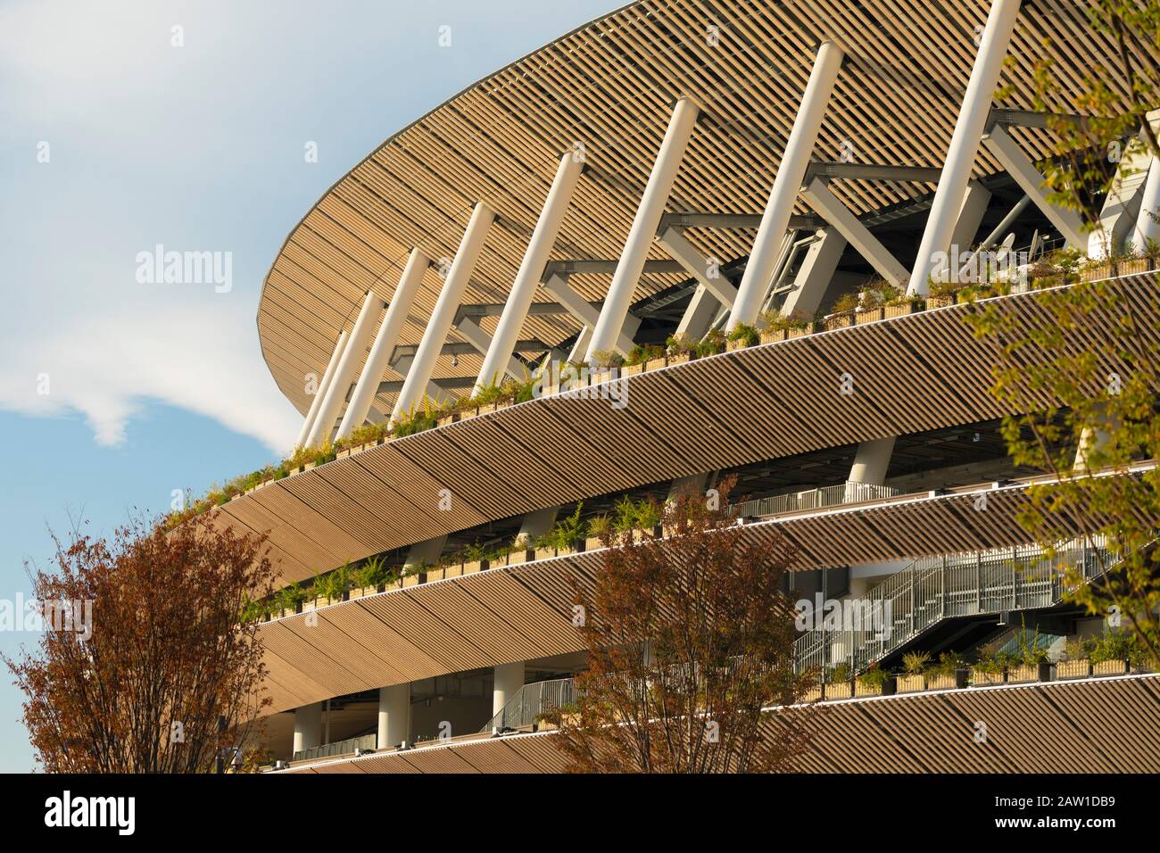 Tokyo New National Stadium (Olympic Stadium), Kasumigaoka, Tokyo, Kanto ...