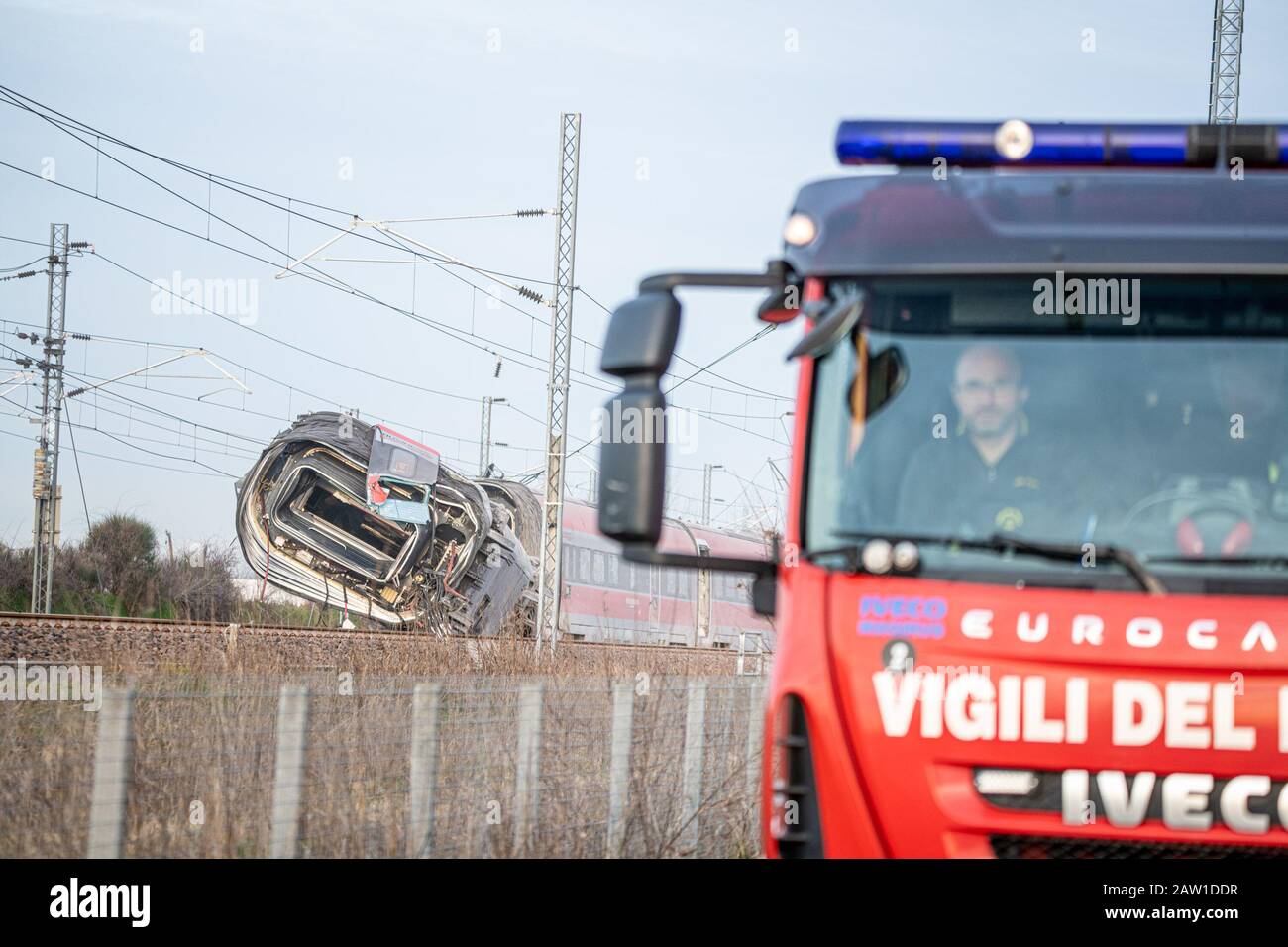 Red arrow train derails. One dead and several injured Editorial Usage ...