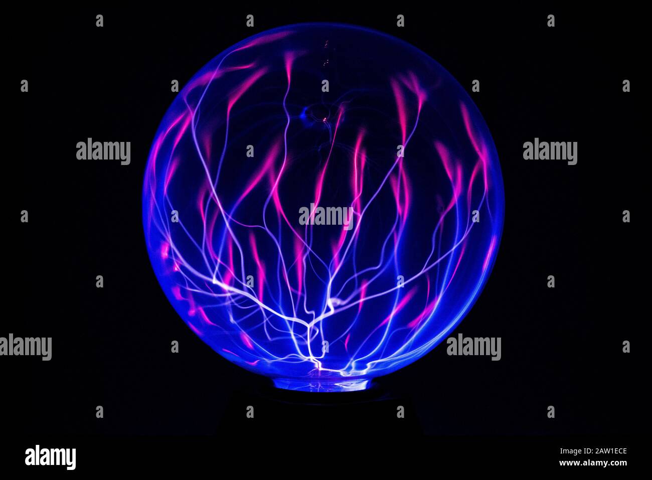 Electricity fire-ball. Abstract photo of electric waves. Static ...
