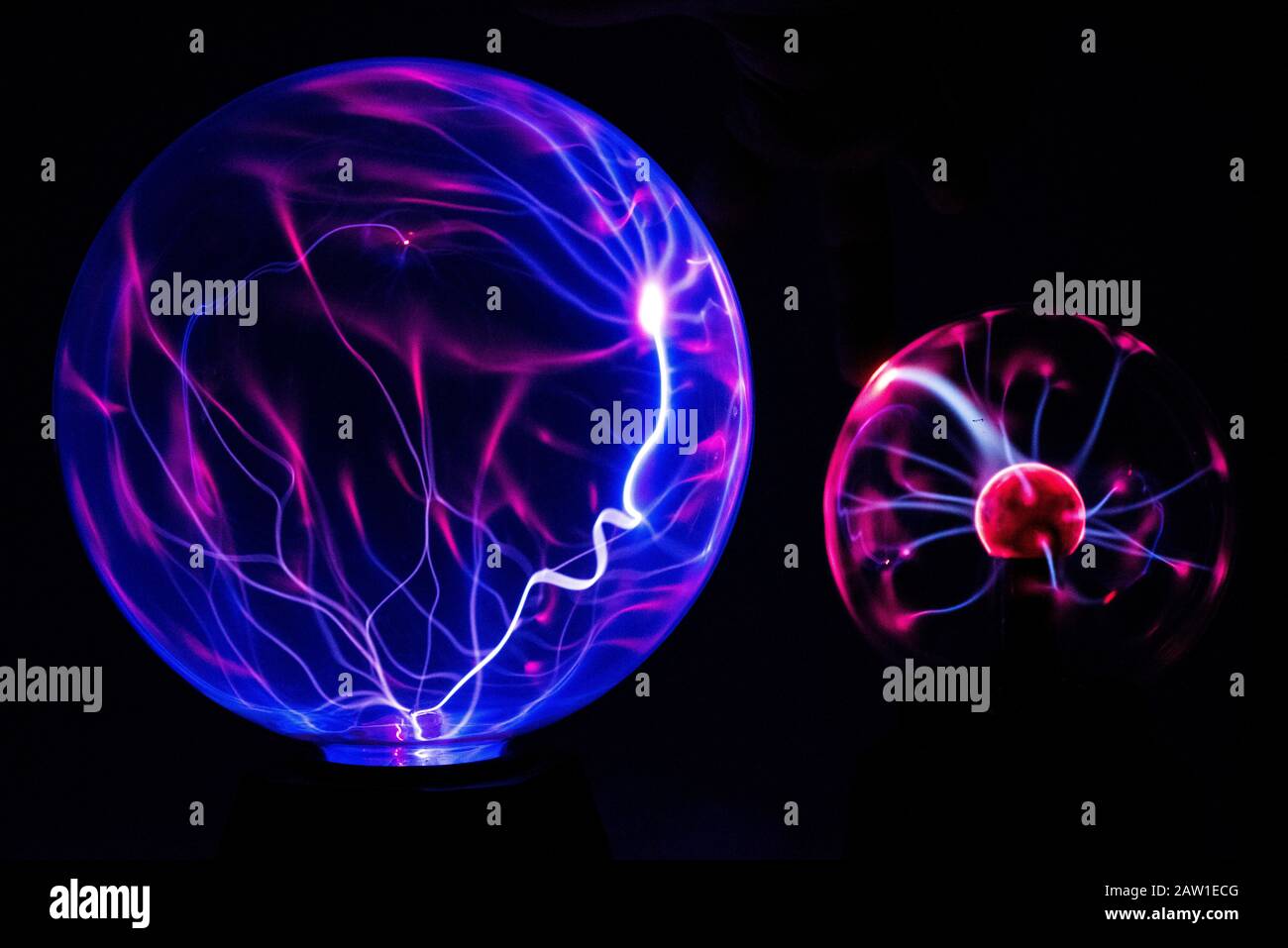 Electricity fire-ball. Abstract photo of electric waves. Static ...