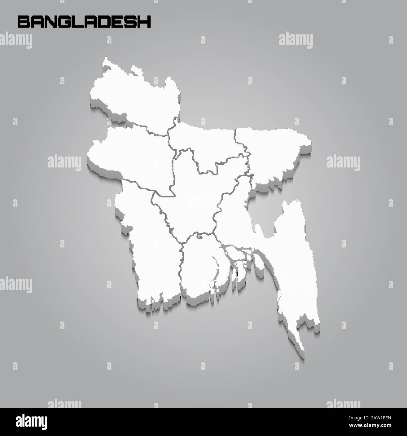 Bangladesh map 3d hi-res stock photography and images - Alamy