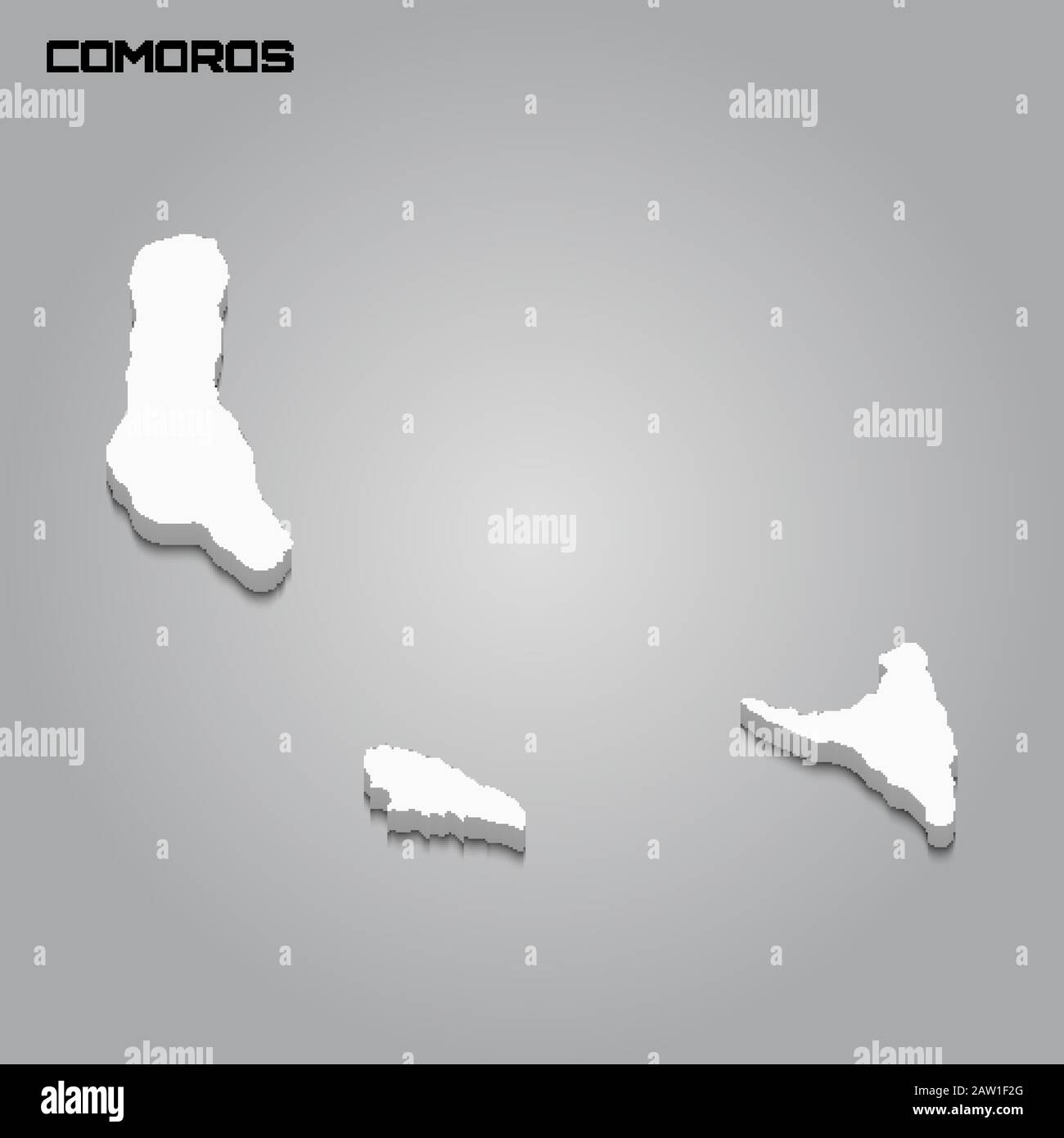 White map of comoros Stock Vector Images - Alamy
