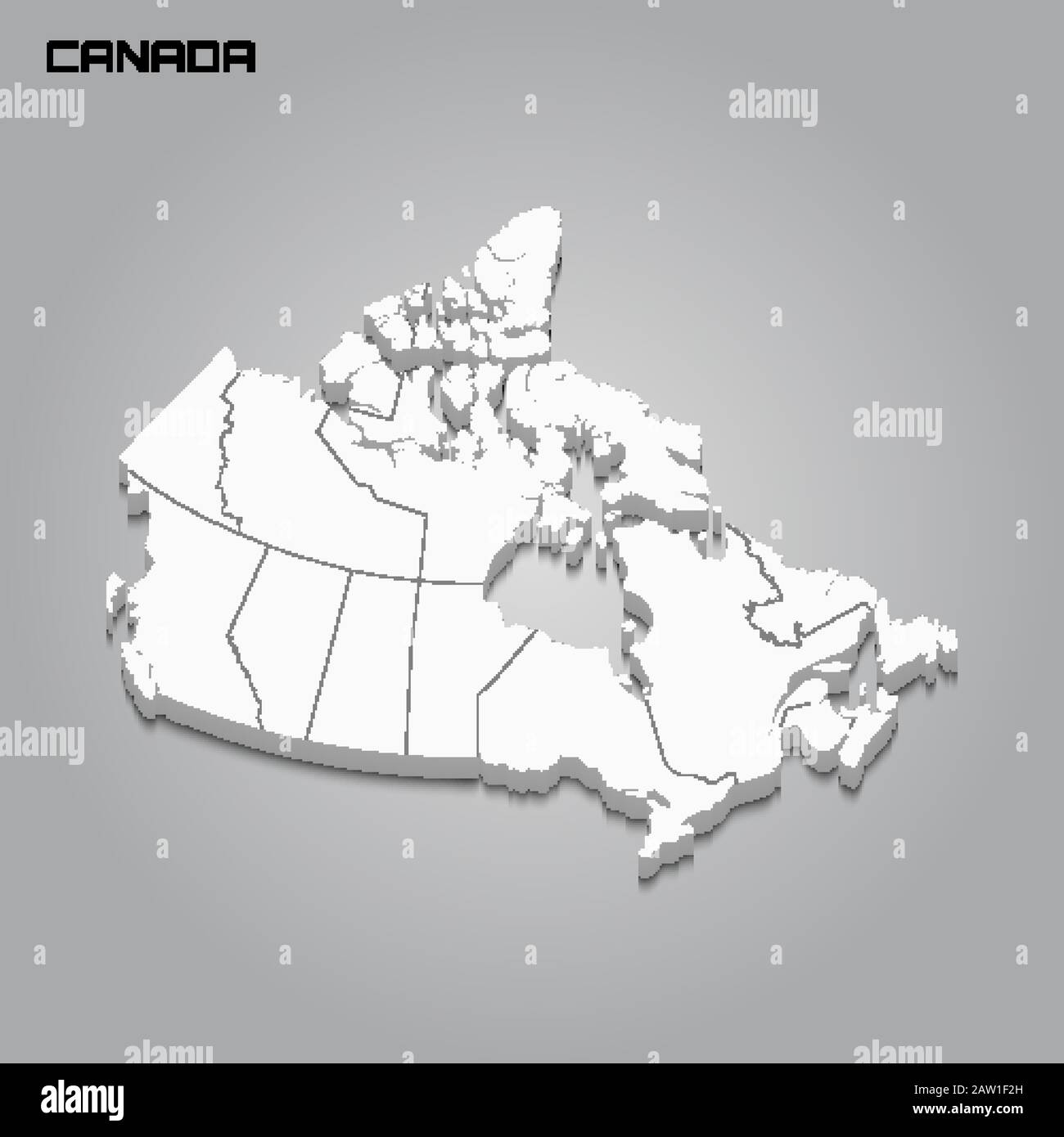 Geographic regions of canada Stock Vector Images - Alamy