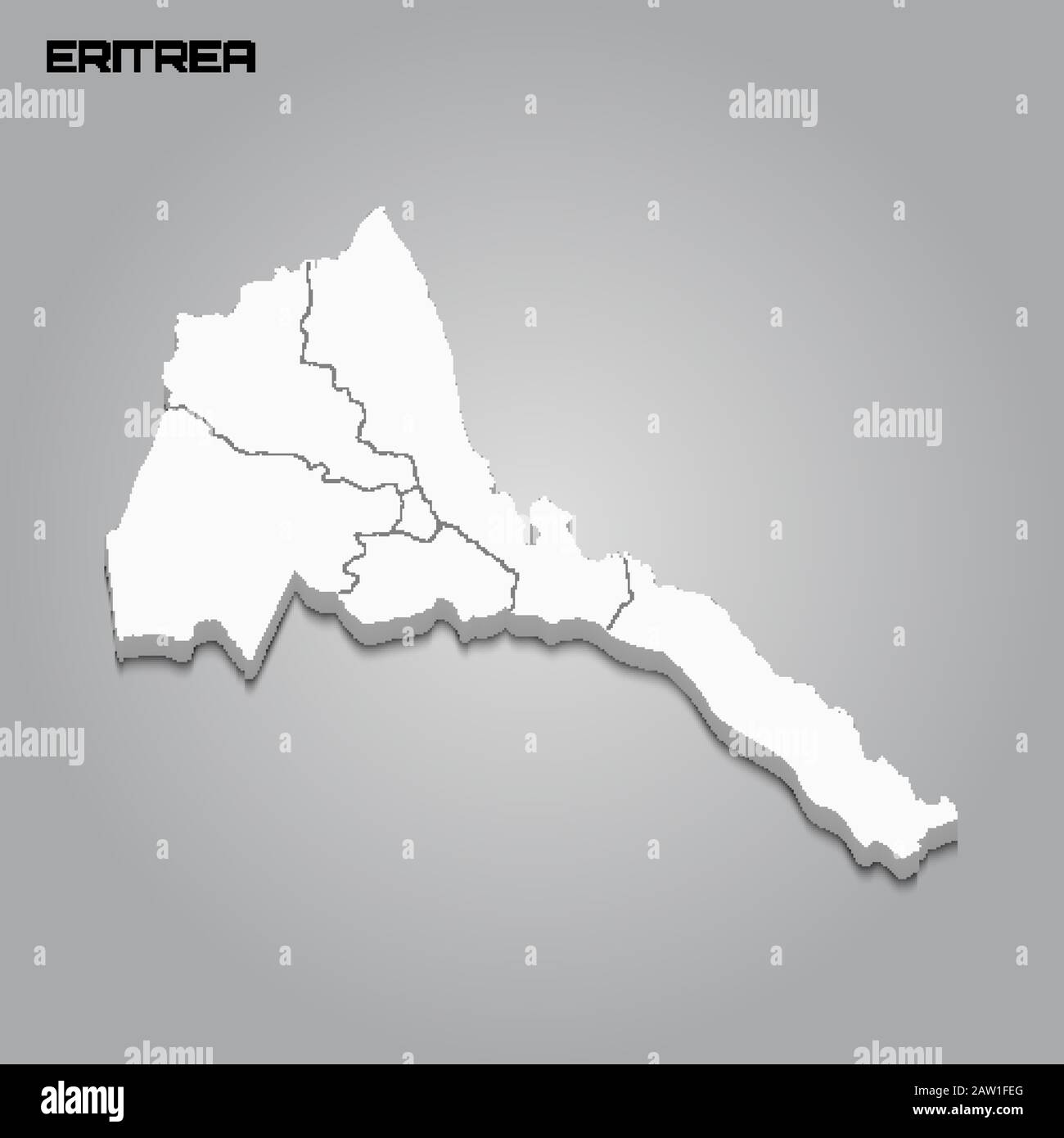 eritrea map with borders