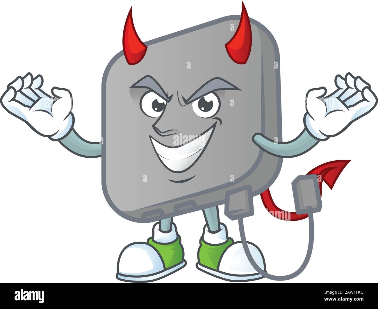 A cruel devil power bank Cartoon character design Stock Vector Image ...