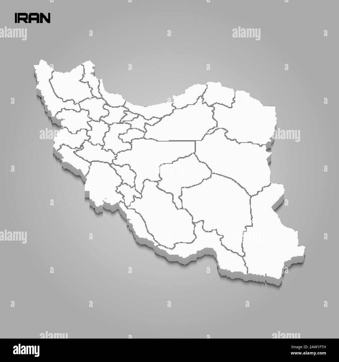 Iran map regions hi-res stock photography and images - Alamy
