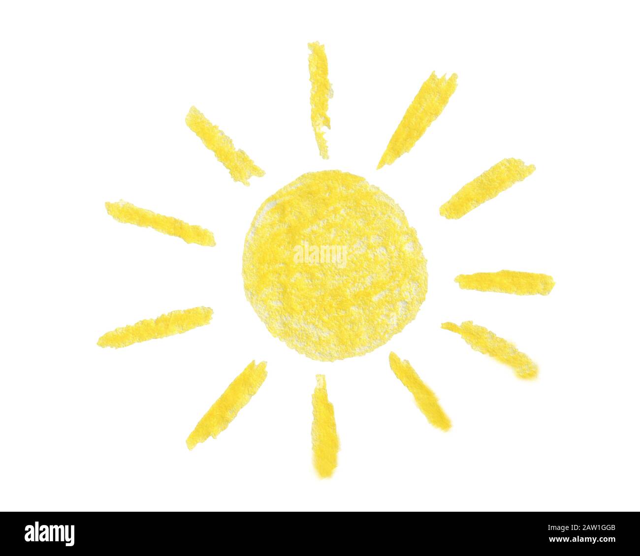 Yellow sun cute hand drawn illustration background Stock Photo - Alamy