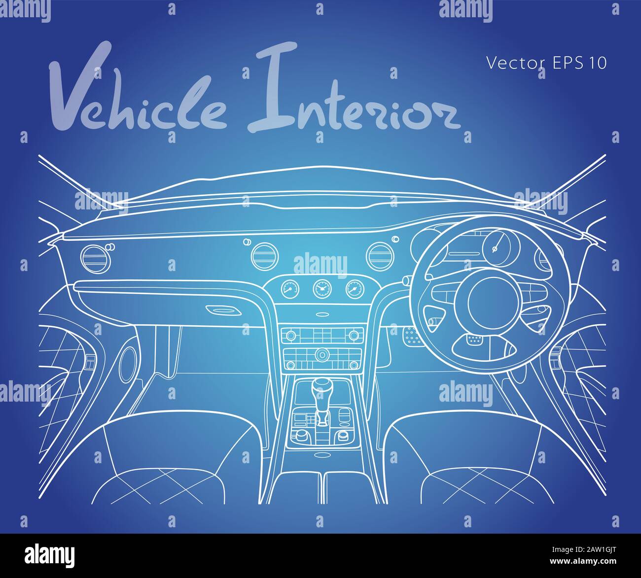 Machine inside. Interior of the vehicle. Vector Stock Vector Image ...