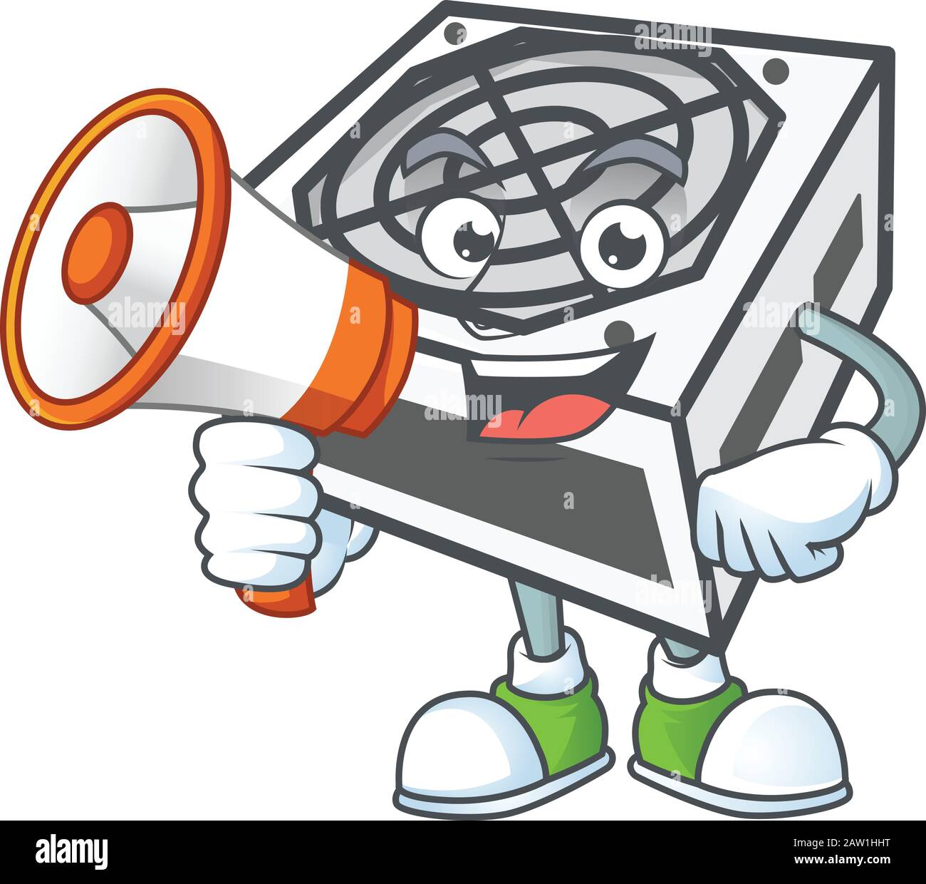 Cartoon In Computering Power Supply
