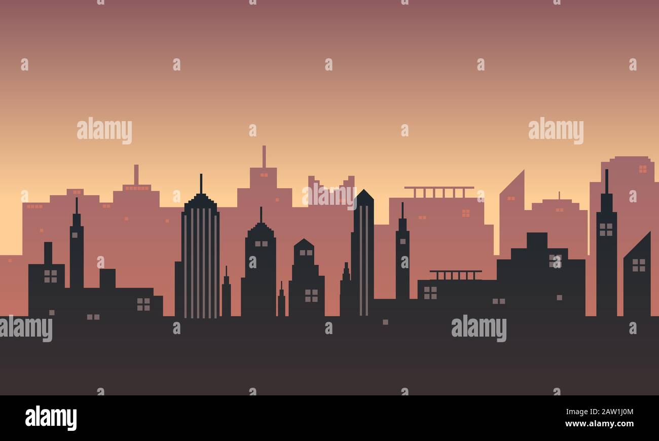The background of the city in a twilight atmosphere Stock Vector Image & Art - Alamy