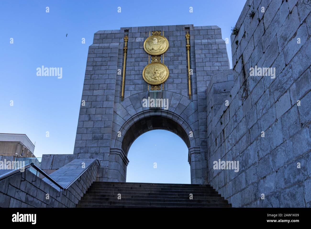 Stairs leading to one of the entrances to the old town at Gibraltar ...