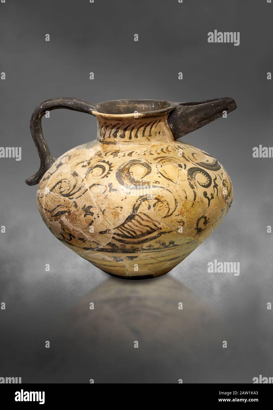 Minoan beak spouted rhython with nautilus, coral and seaweed design ...