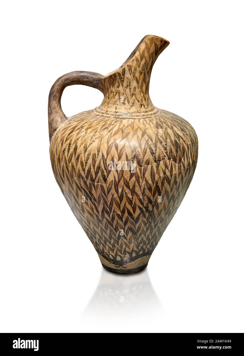 Minoan ewer with dense reeds design, by the "Reed Painter" , Phaistos ...