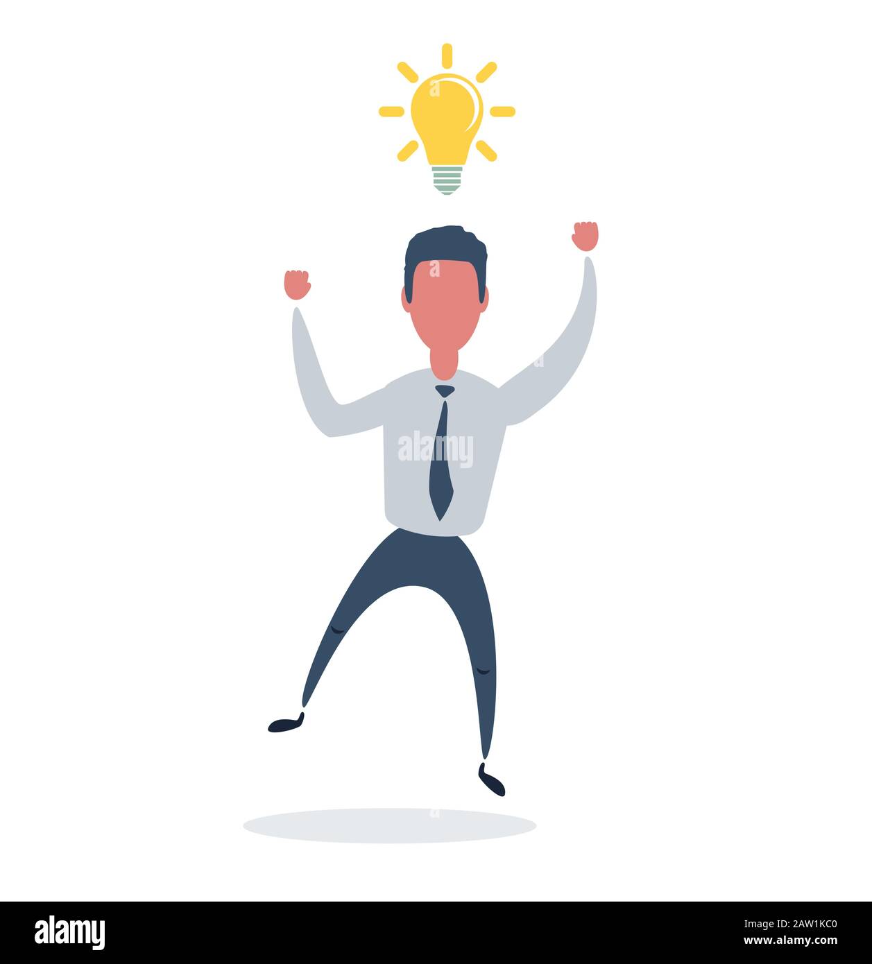 Cartoon illustration idea man light hi-res stock photography and images ...
