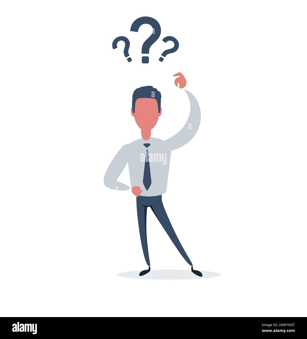 businessman does not know what to do. Business concept. Vector flat ...