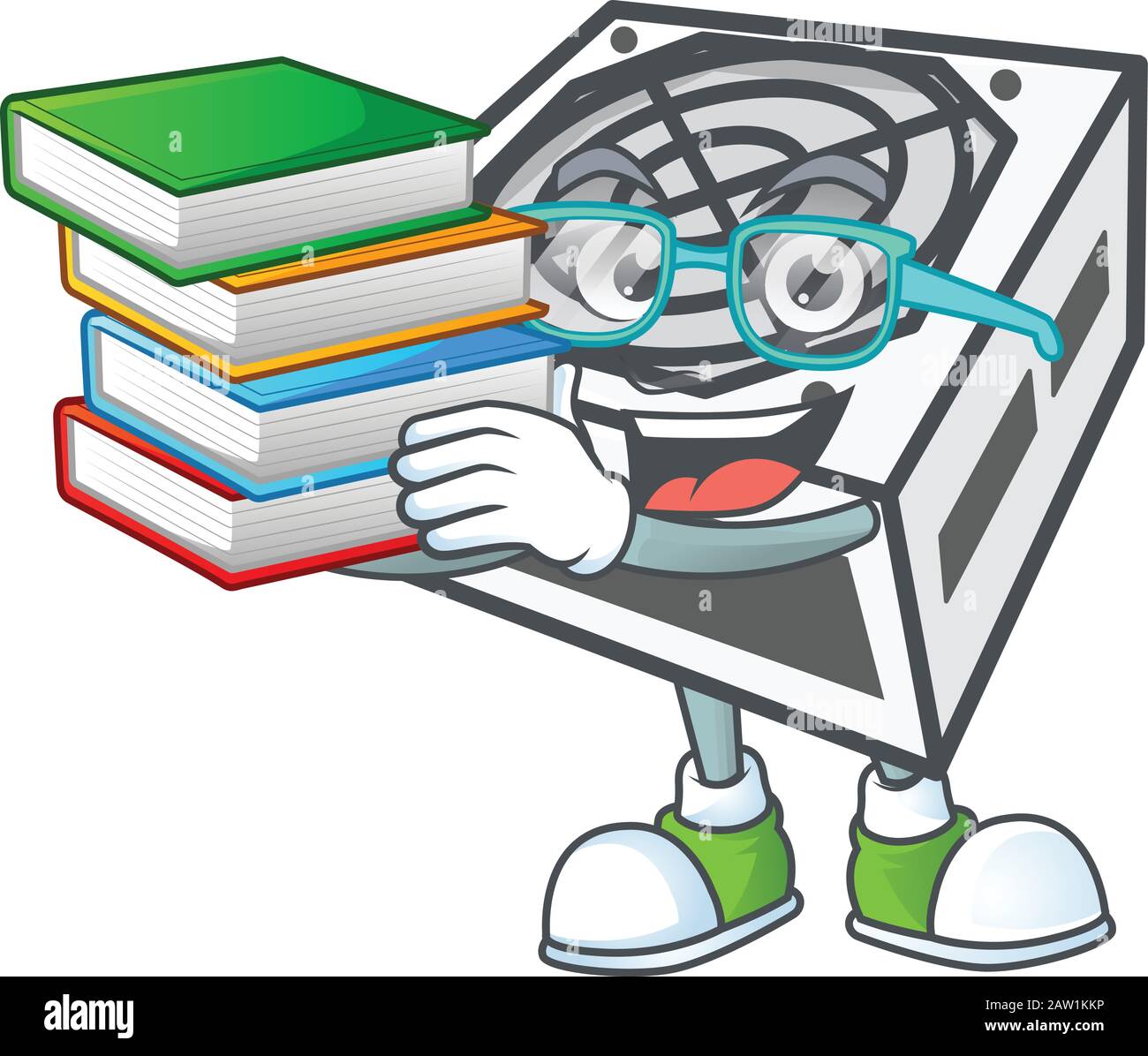 Cartoon In Computering Power Supply