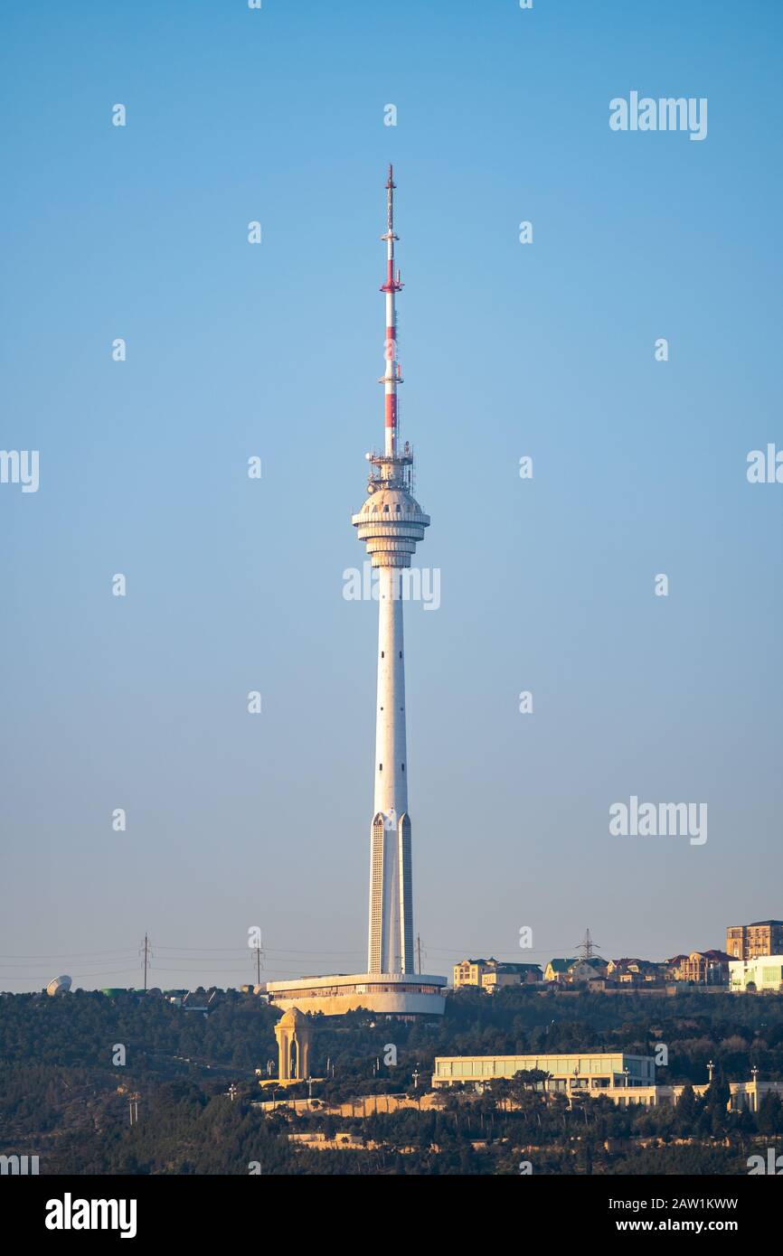 310 meters TV Radio tower in Baku Azerbaijan Stock Photo - Alamy