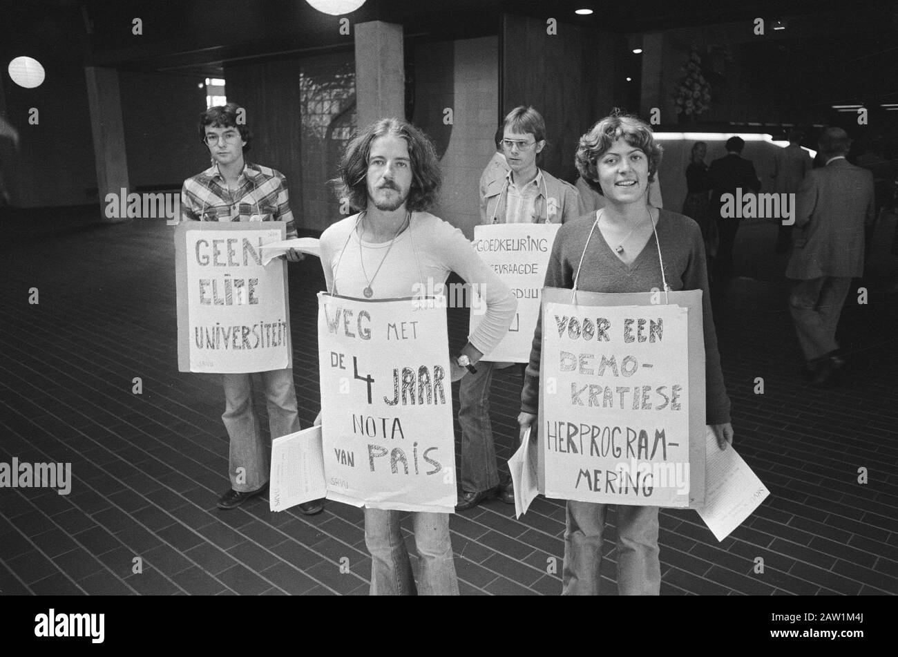 Opening of the academic year at the university; demonstrating students ...