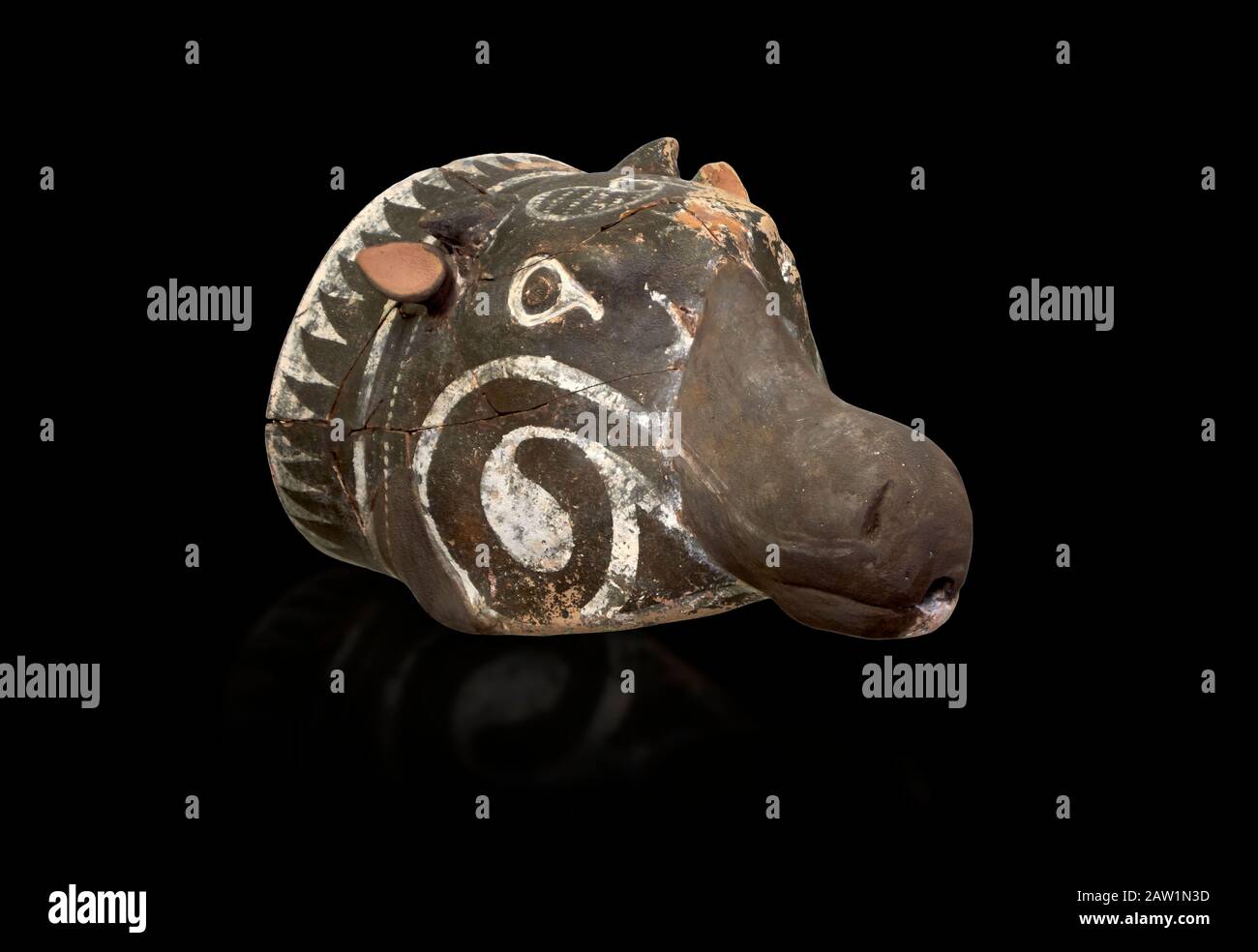 Minoan ritual decorated animal shaped rhython , Phaistos 1800-1700 BC ...