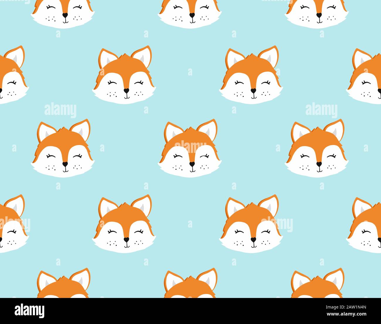 Fox seamless pattern. Vector illustration Stock Vector Image & Art - Alamy