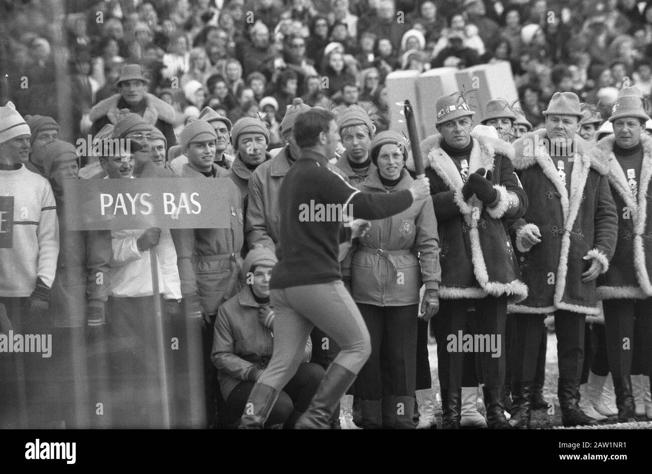 Olympic flame passes Black and White Stock Photos & Images - Alamy