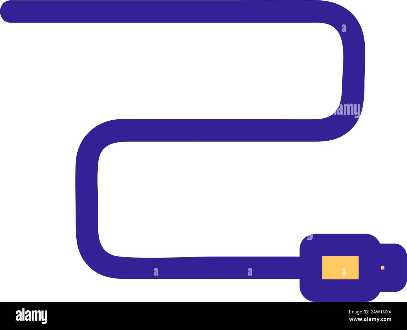 Optical cable icon vector. Isolated contour symbol illustration Stock ...