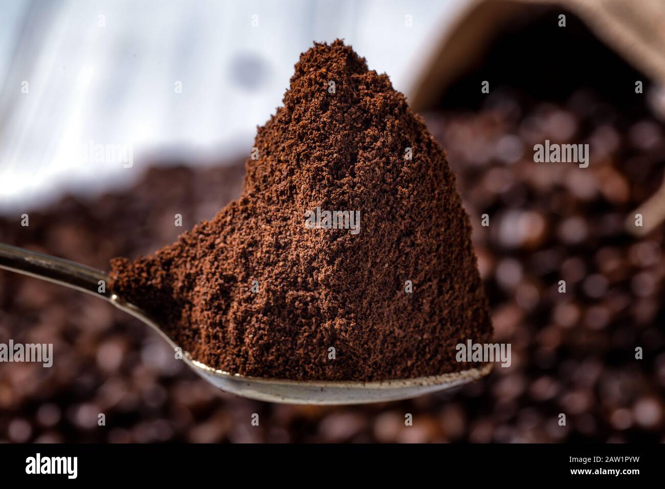 Ground coffee bags hi-res stock photography and images - Alamy