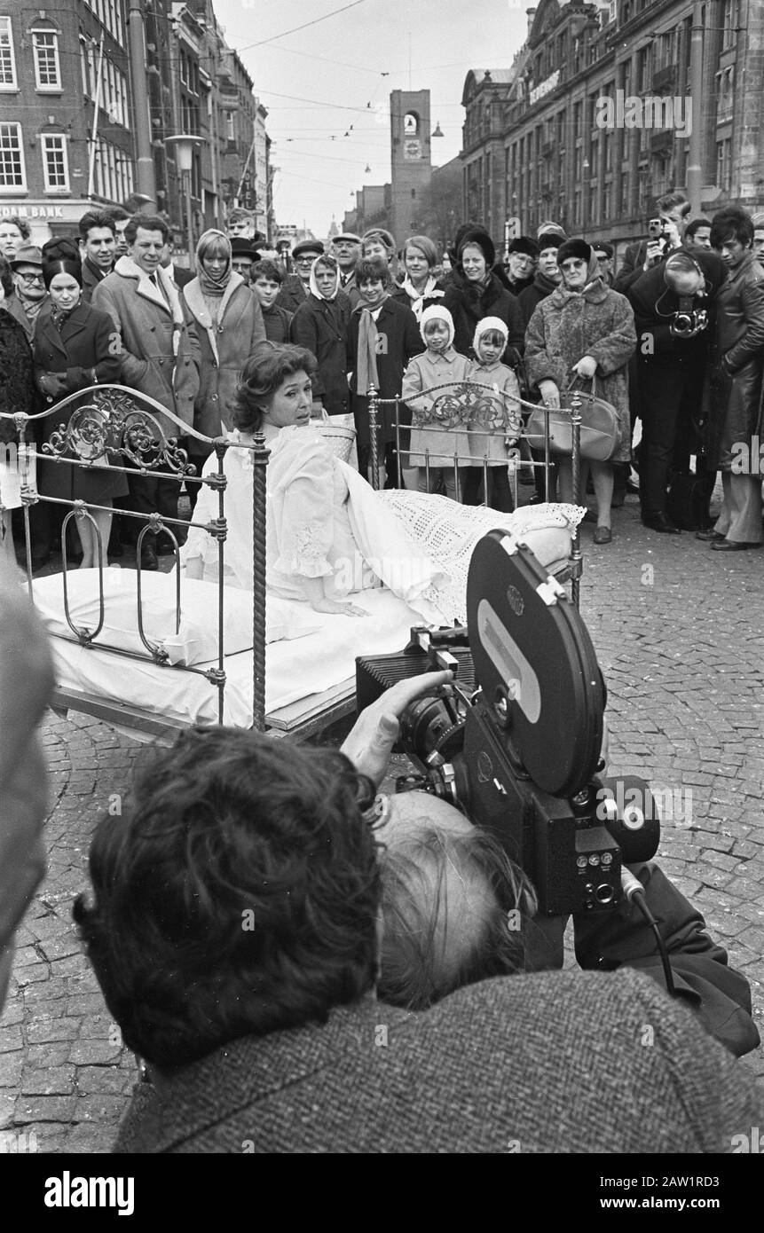 Recording of 'Farce Majeure' on the Dam in Amsterdam. Teddy Schaank in ...