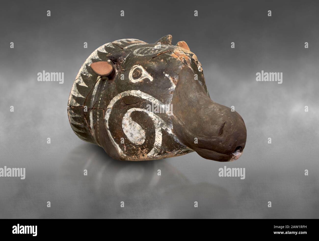 Minoan ritual decorated animal shaped rhython , Phaistos 1800-1700 BC ...