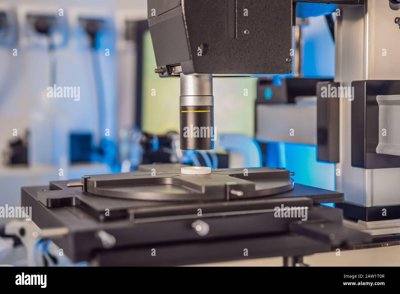 Science lab research safe of new drugs, microscope and pills ...