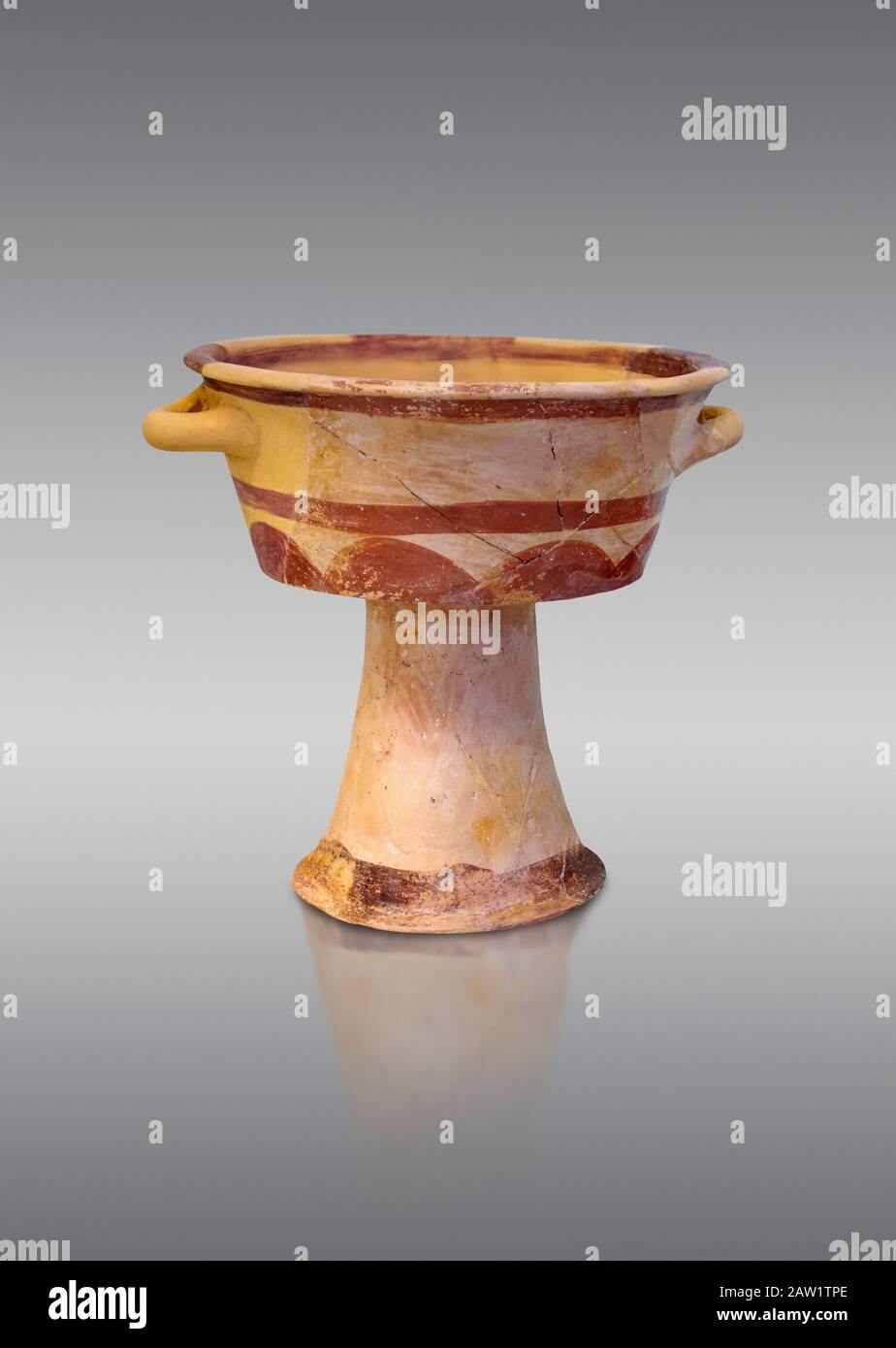 The Minoan domestic vessels, a bowl on stand, Early Protopalatial ...