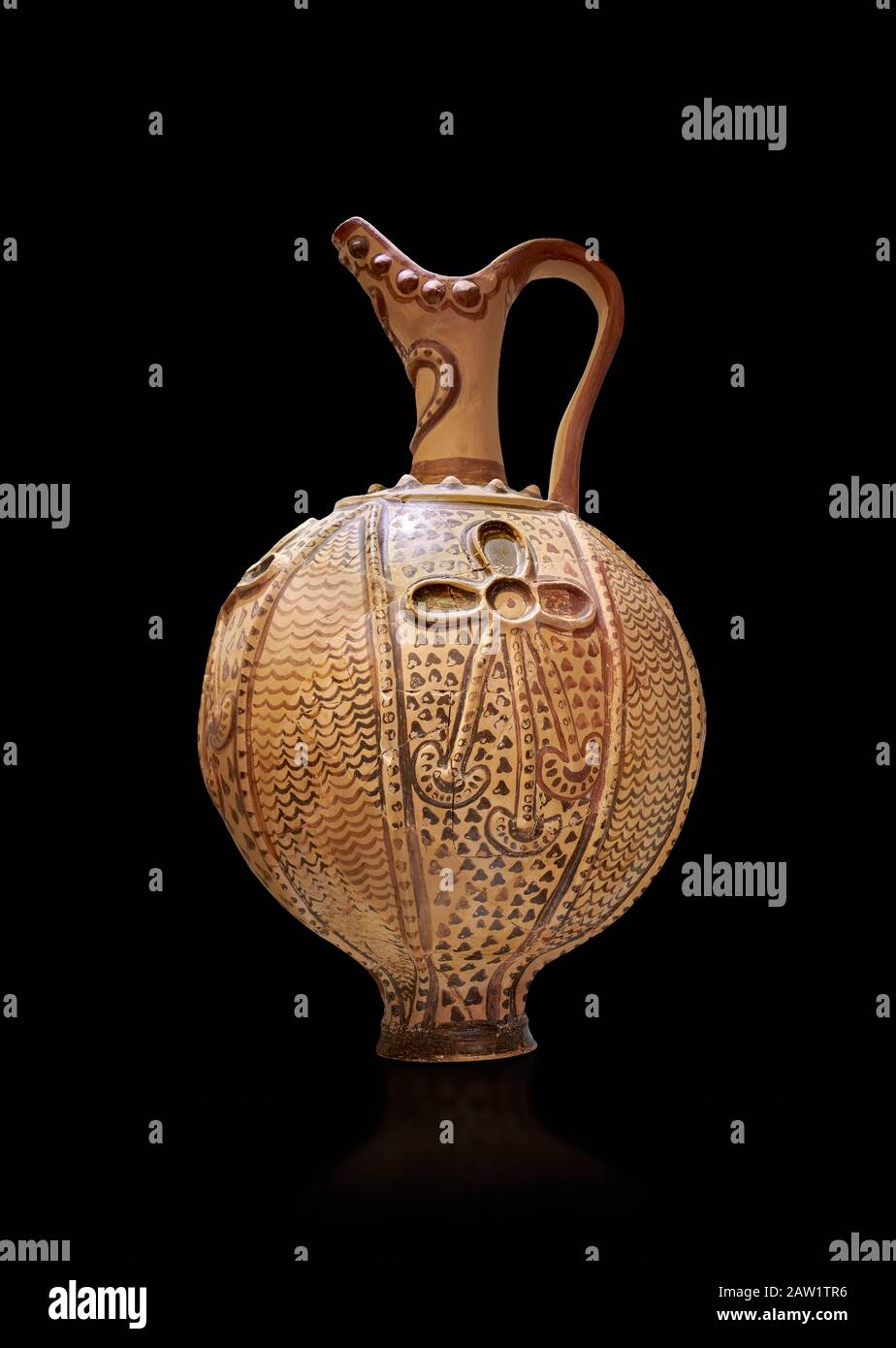 Minoan decorated ritual ewer with a sacral knot relief , Konssos-Little ...