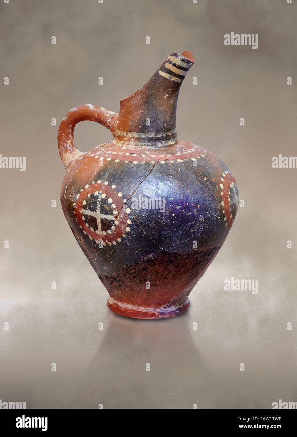 The Minoan domestic vessels, a decorated jug, Early Protopalatial ...