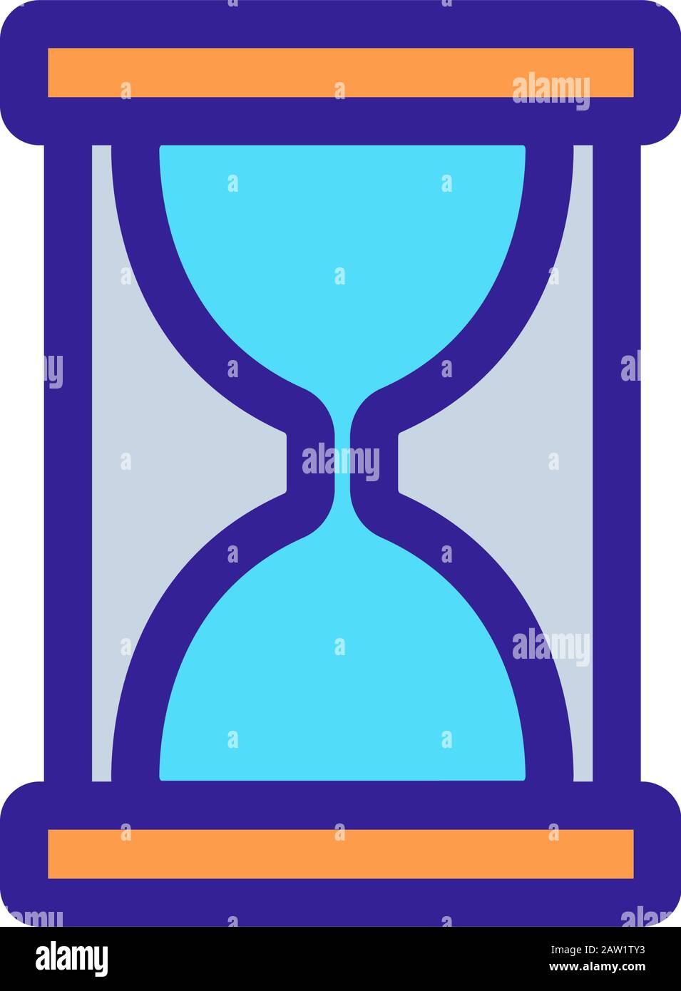 hourglass icon vector. Isolated contour symbol illustration Stock ...