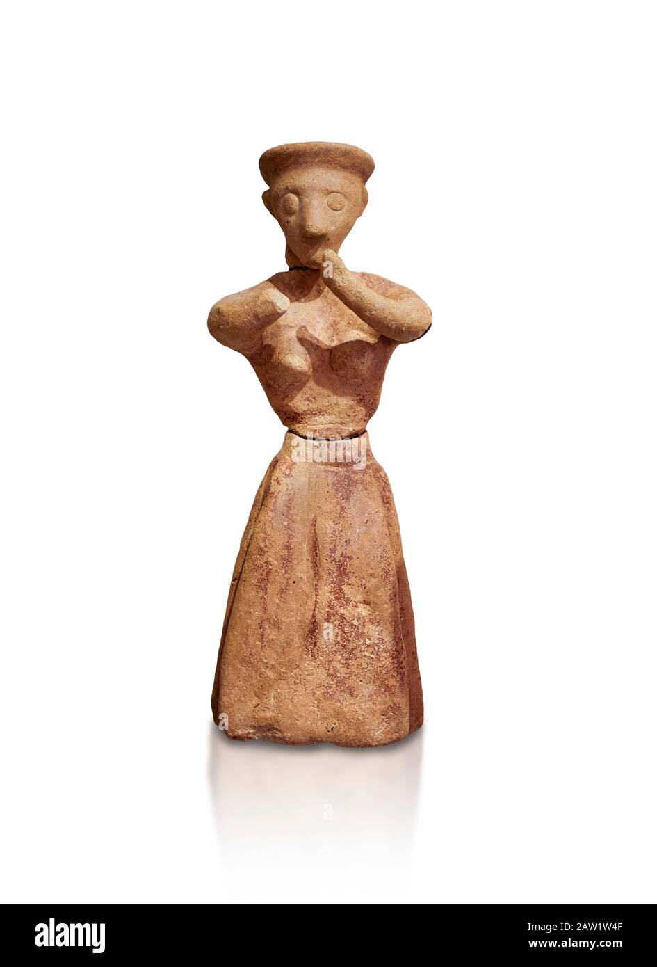 Minoan clay female figurine in the attitude of worship, Chamezi 1900 ...