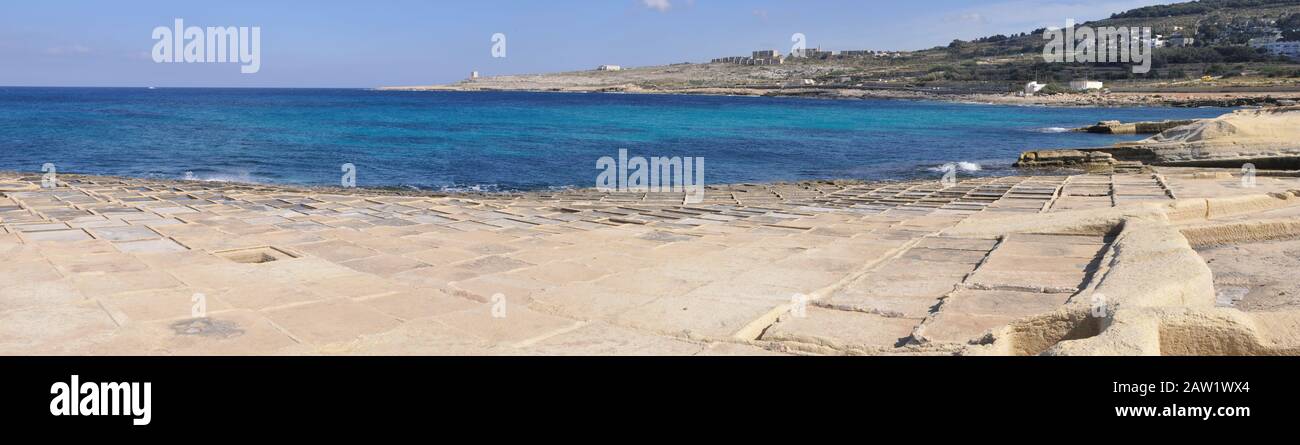 Around Malta - Salt production in Malta Stock Photo - Alamy