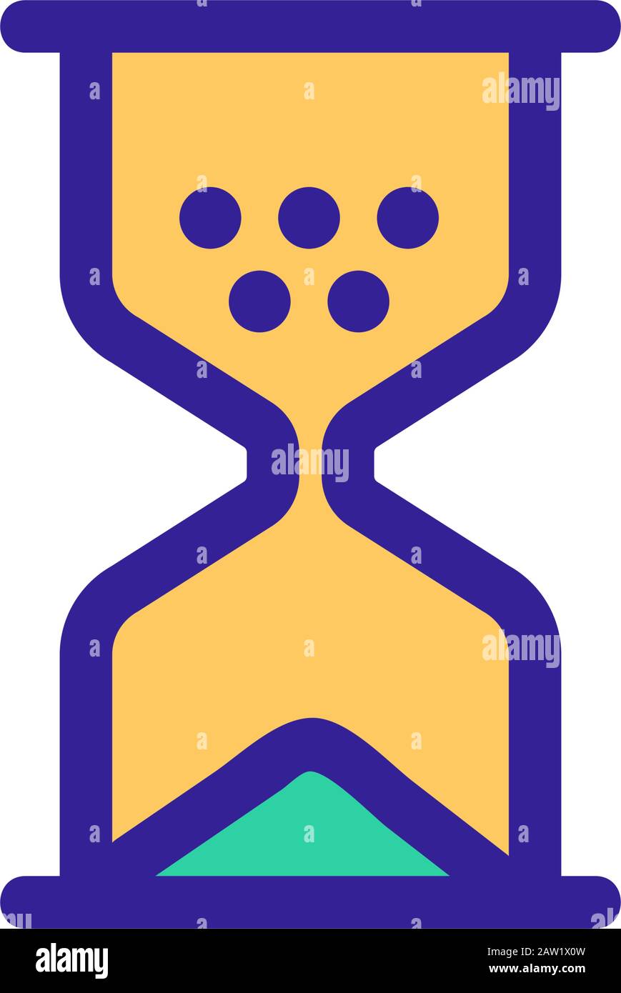 hourglass icon vector. Isolated contour symbol illustration Stock ...
