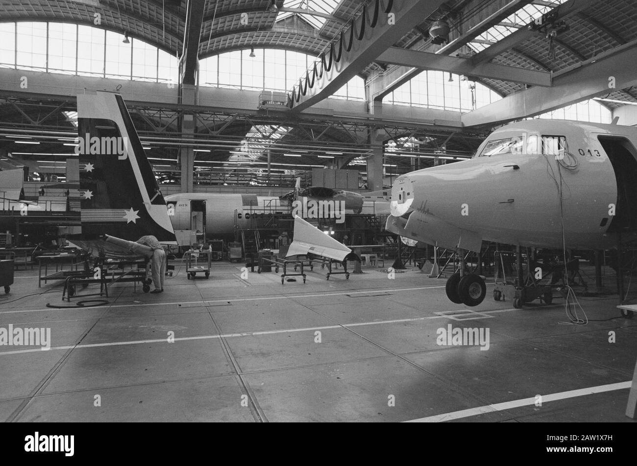 Transfer 1st Fokker 50 to DLT (West Germany); production line Fokker-50 ...