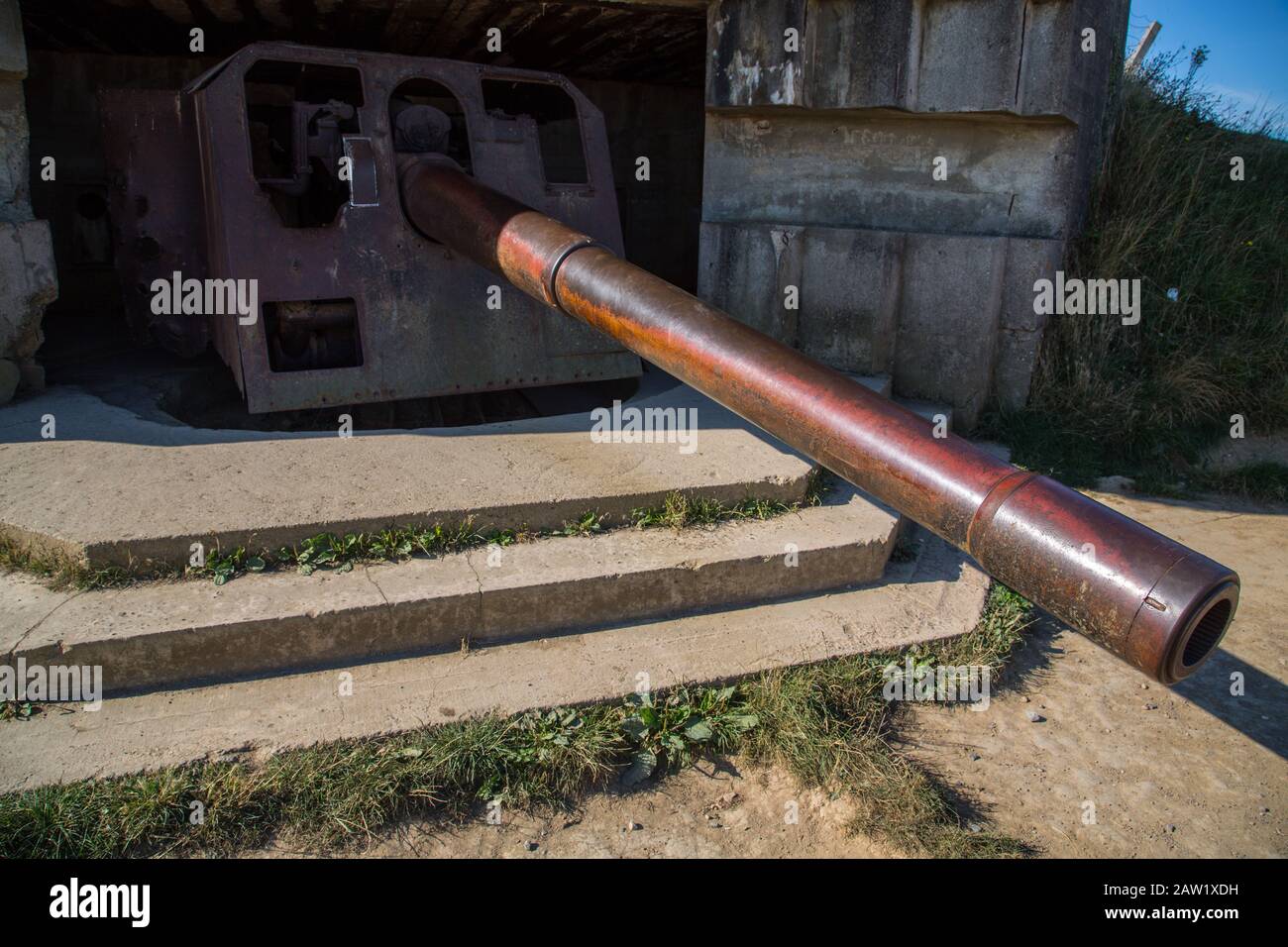 longues sur mer gun battery Stock Photo - Alamy