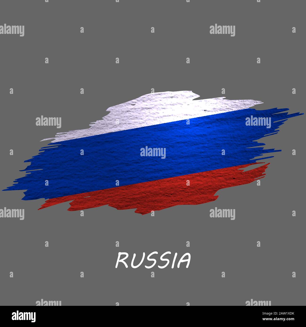 Grunge styled flag of Russia. Brush stroke background Stock Vector Image & Art - Alamy