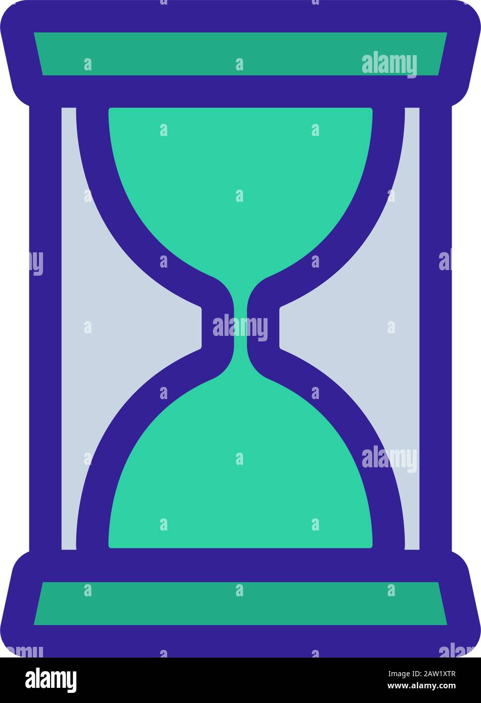 hourglass icon vector. Isolated contour symbol illustration Stock ...