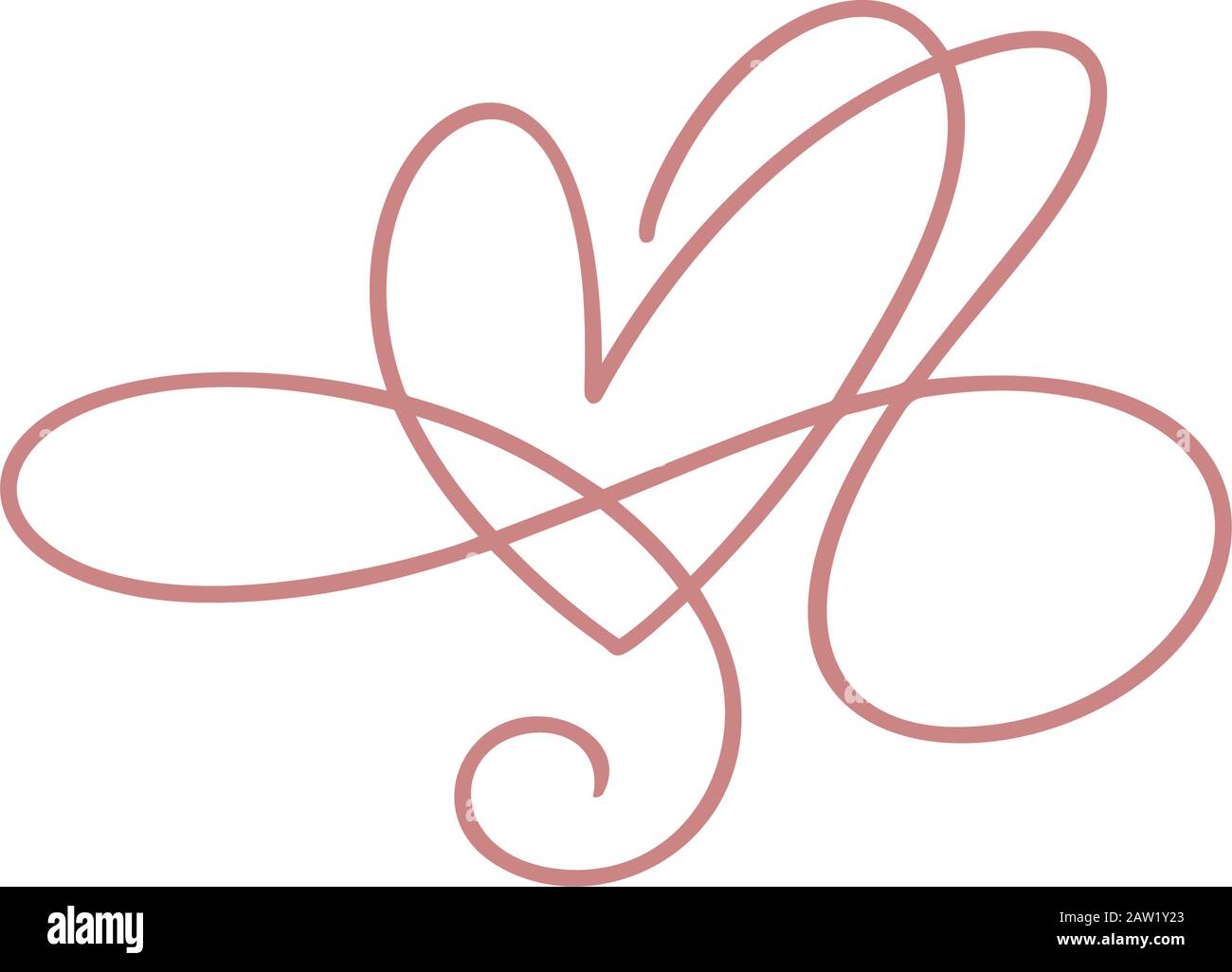 Heart love logo with Infinity sign. Design flourish element for ...