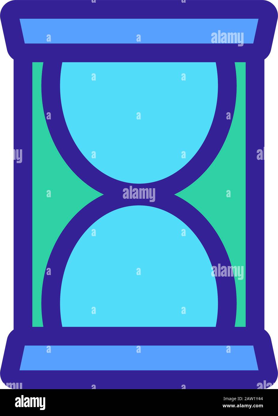 hourglass icon vector. Isolated contour symbol illustration Stock ...