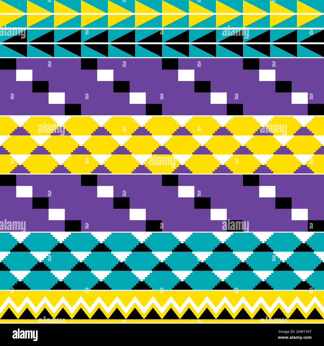 Tribal african seamless vector pattern with geometric shapes, Kente ...